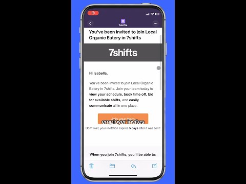 Logging into the 7shifts app for employees