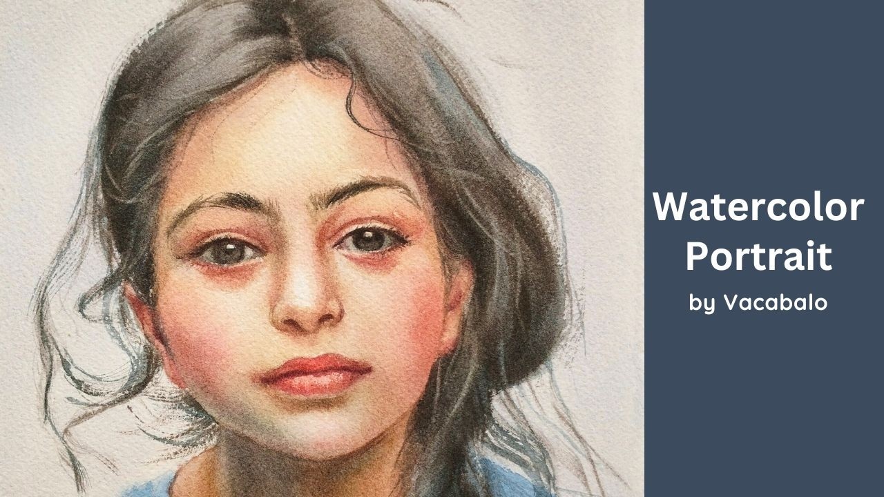 Paint with me | Watercolor portrait from start to finish