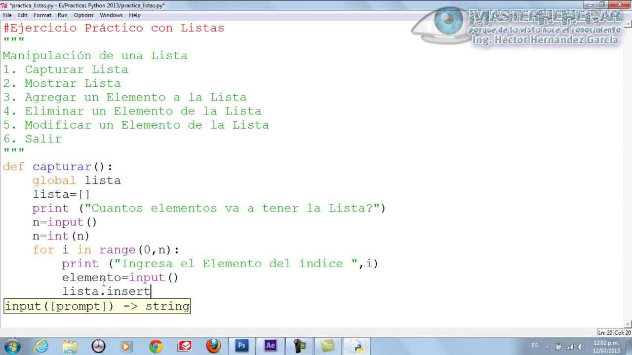 30 - Ejercicio Práctico con Listas (Python)