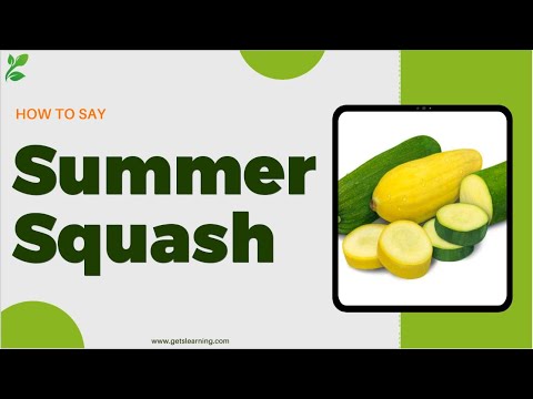 How to Say Summer Squash in English correctly