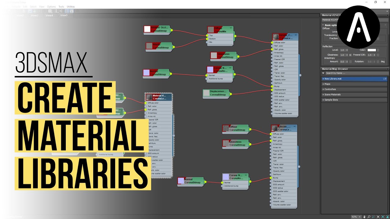 How to create material libraries in 3ds Max