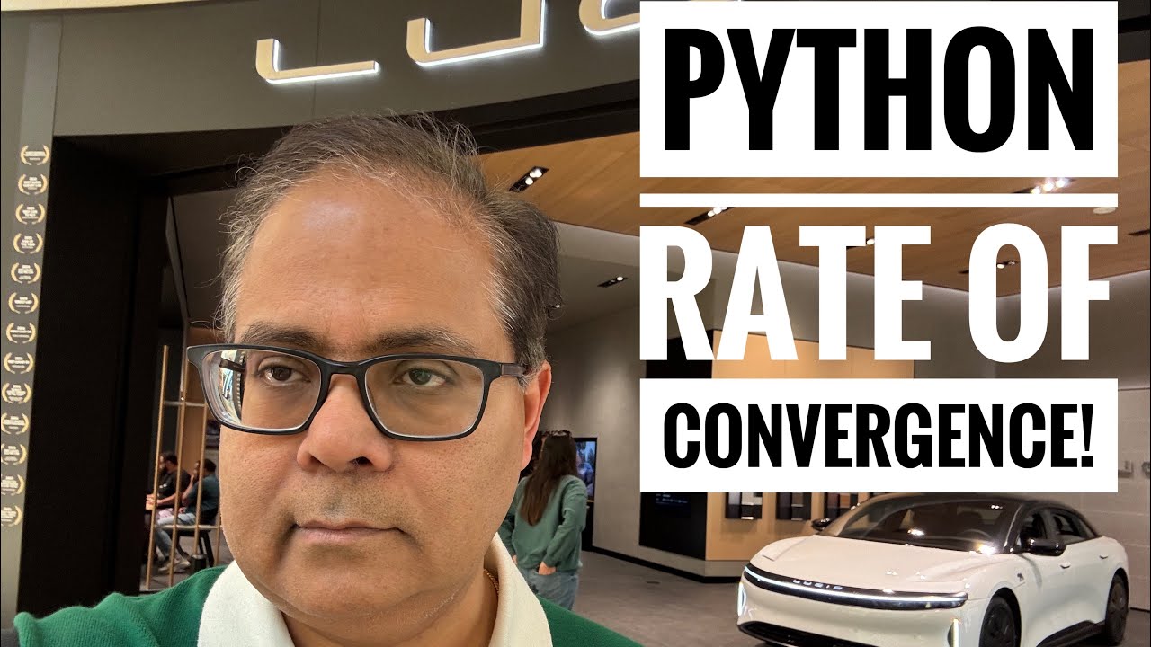 Rate of Convergence of Gradient Descent Python Program, Optimization Tutorial 14