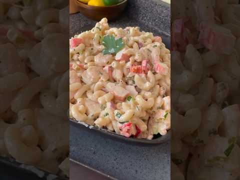 This Shrimp & Crab Pasta Salad is AMAZING🔥😍