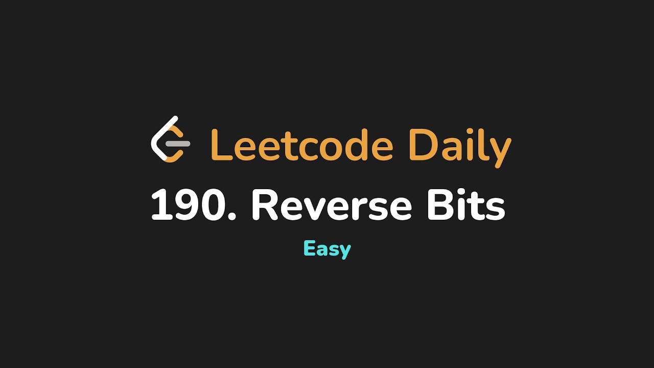 190. Reverse Bits | Leetcode Daily - Python