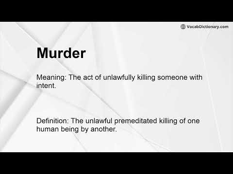 Murder Meaning