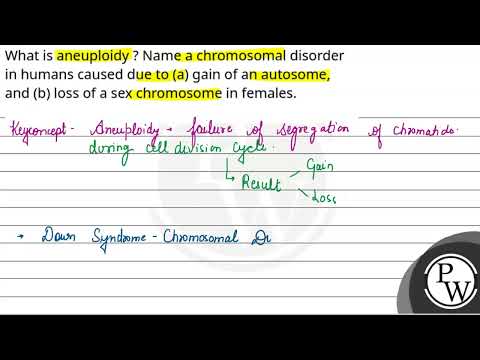 What is aneuploidy ? Name a chromosomal disorder in humans caused due to (a) gain of an autosome....