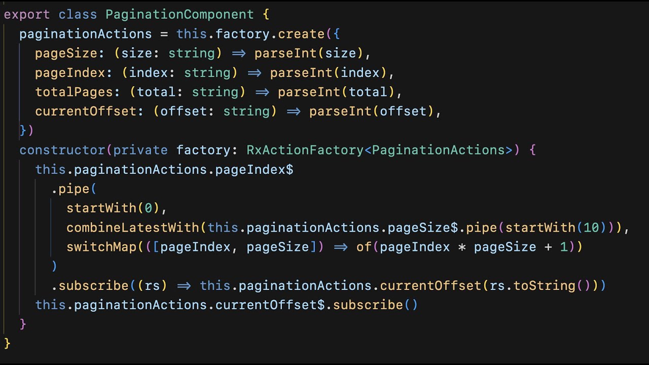 Pagination with Angular + @RxAngular/actions