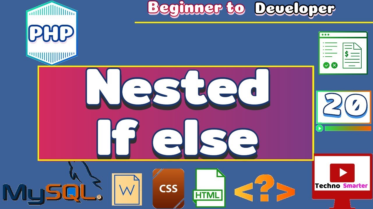 Nested if else statements | PHP conditional structure - 20 | Tutorials for beginners -HINDI