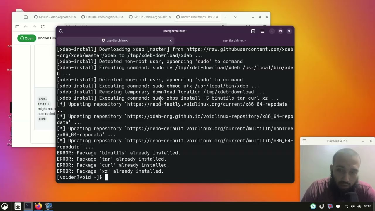 xdeb-install: install any deb package on your void linux from anywhere