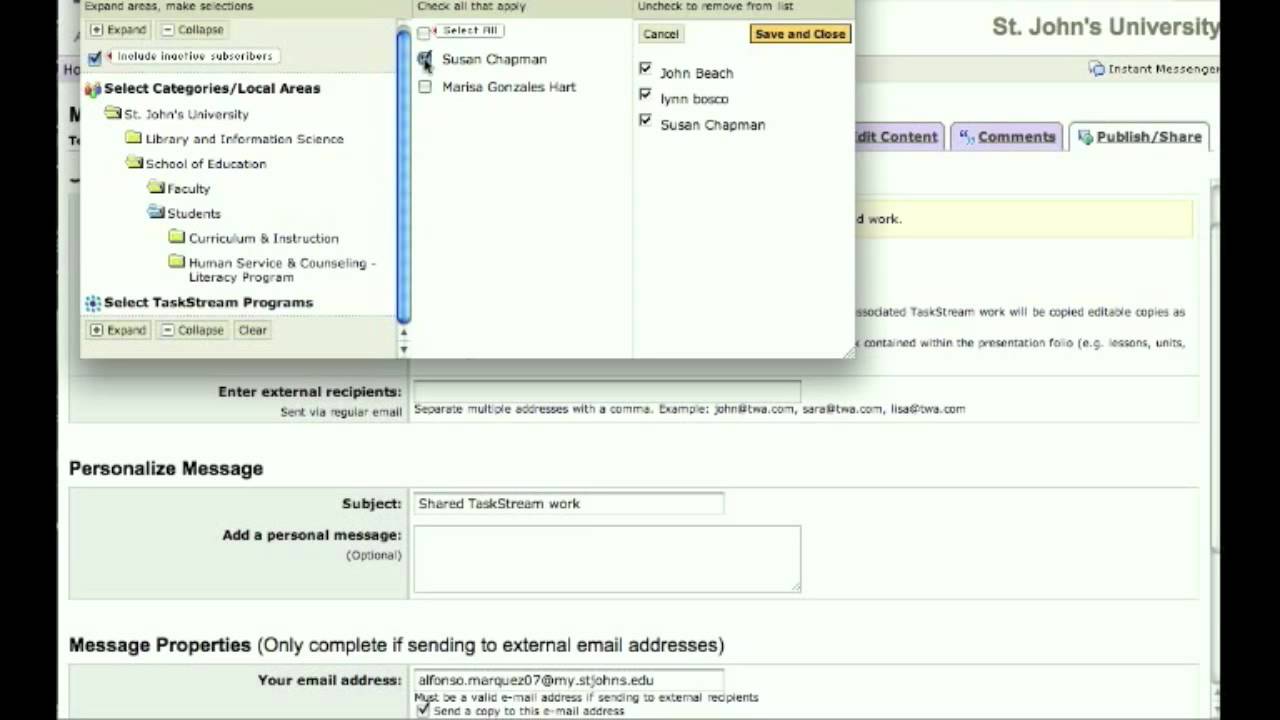 Taskstream Tutorial 2