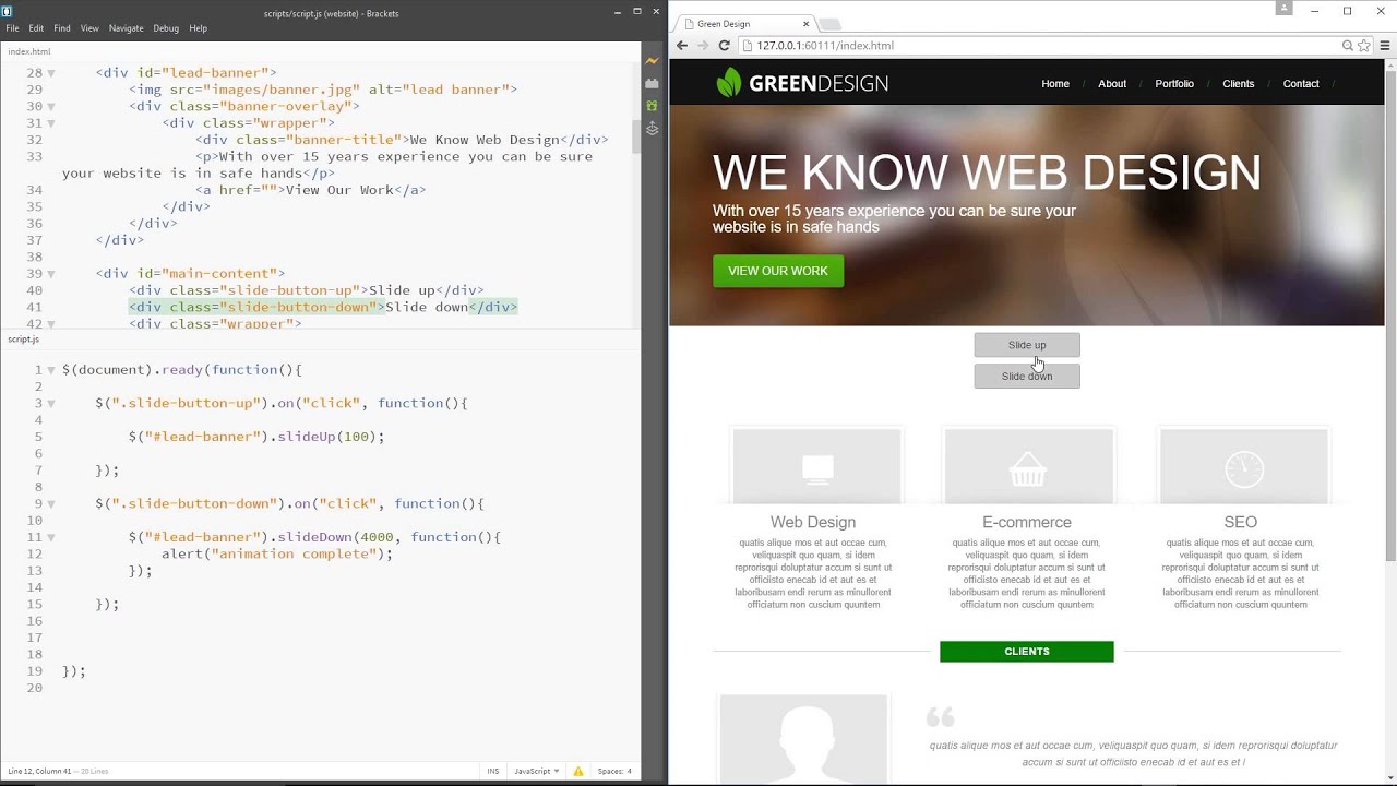 jQuery Tutorial for Beginners #22 - Sliding Elements