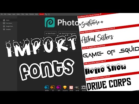 How to import custom fonts into Photopea | EASY WAY |