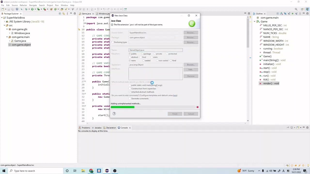 Java Game Programming #6 - Game Object