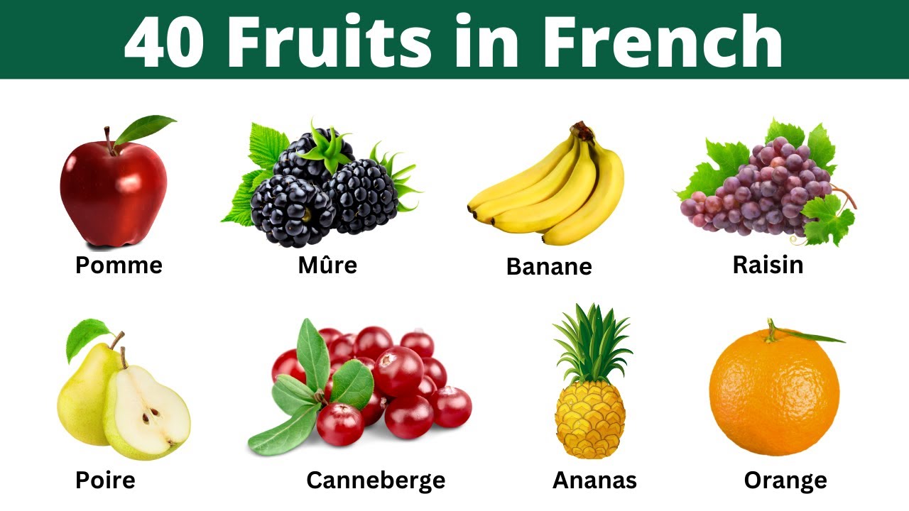 40 Fruits in French | Learn French vocabulary about fruits!