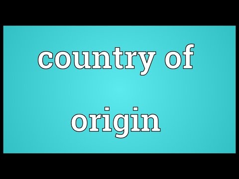 Country of origin Meaning