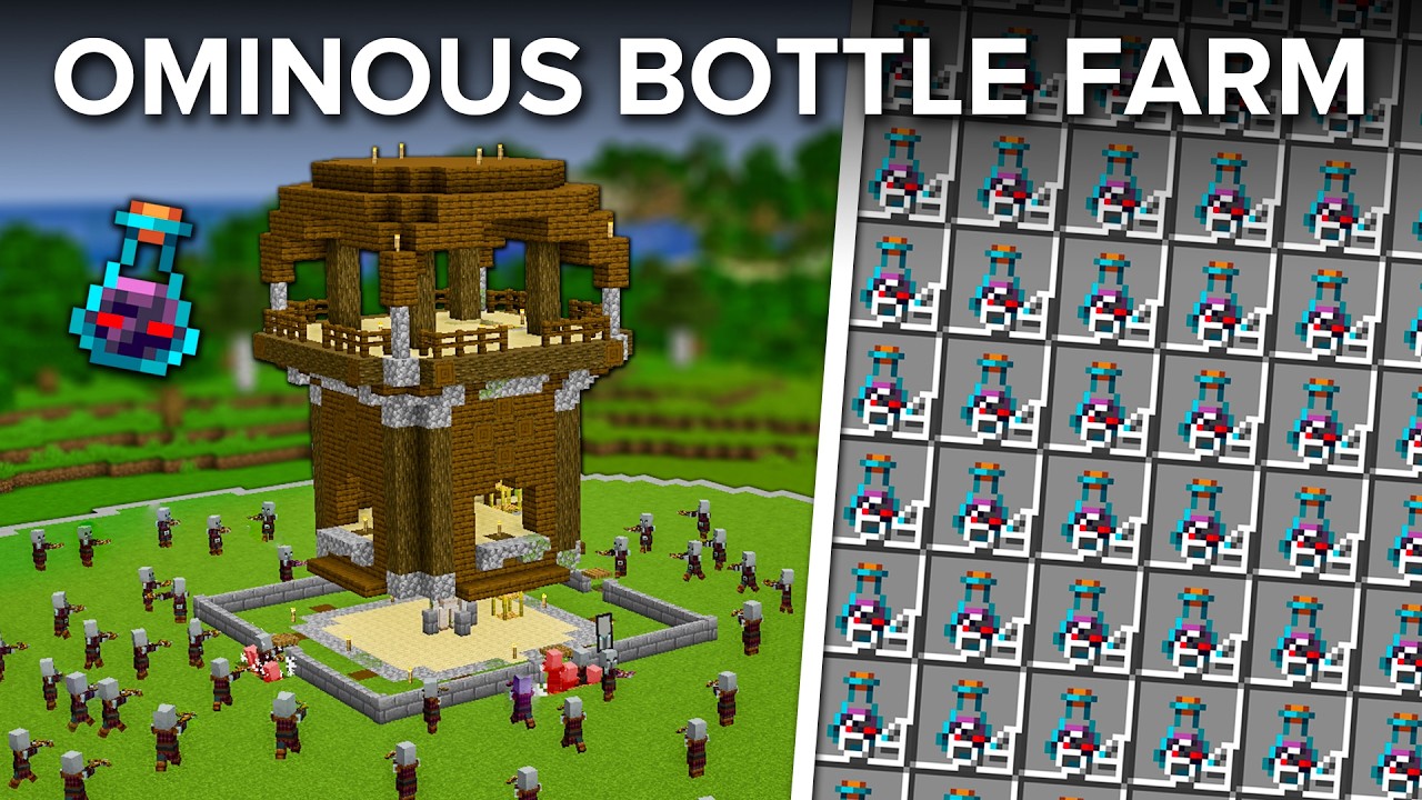 Minecraft Ominous Bottle Farm - 390 Bottles Every Hour - Minecraft Builders