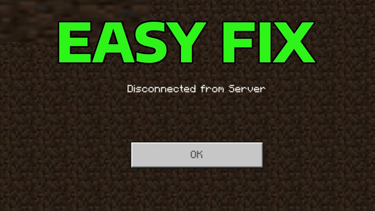 How To Fix Minecraft Disconnected from Server Error