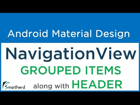 Learn 8 3 Android NavigationView | Navigation Drawer | Grouped Menu items with Header - Mind Luster