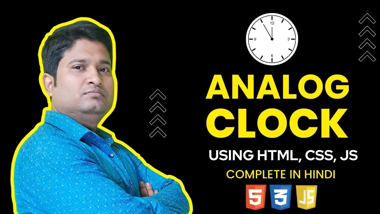 I have Created an Analog Clock Using Pure HTML, CSS and Javascript