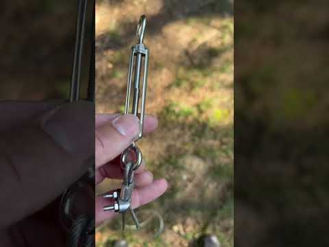 Steel cable wire with turnbuckles review for a giant #sportsnet that im putting up in my yard #cable