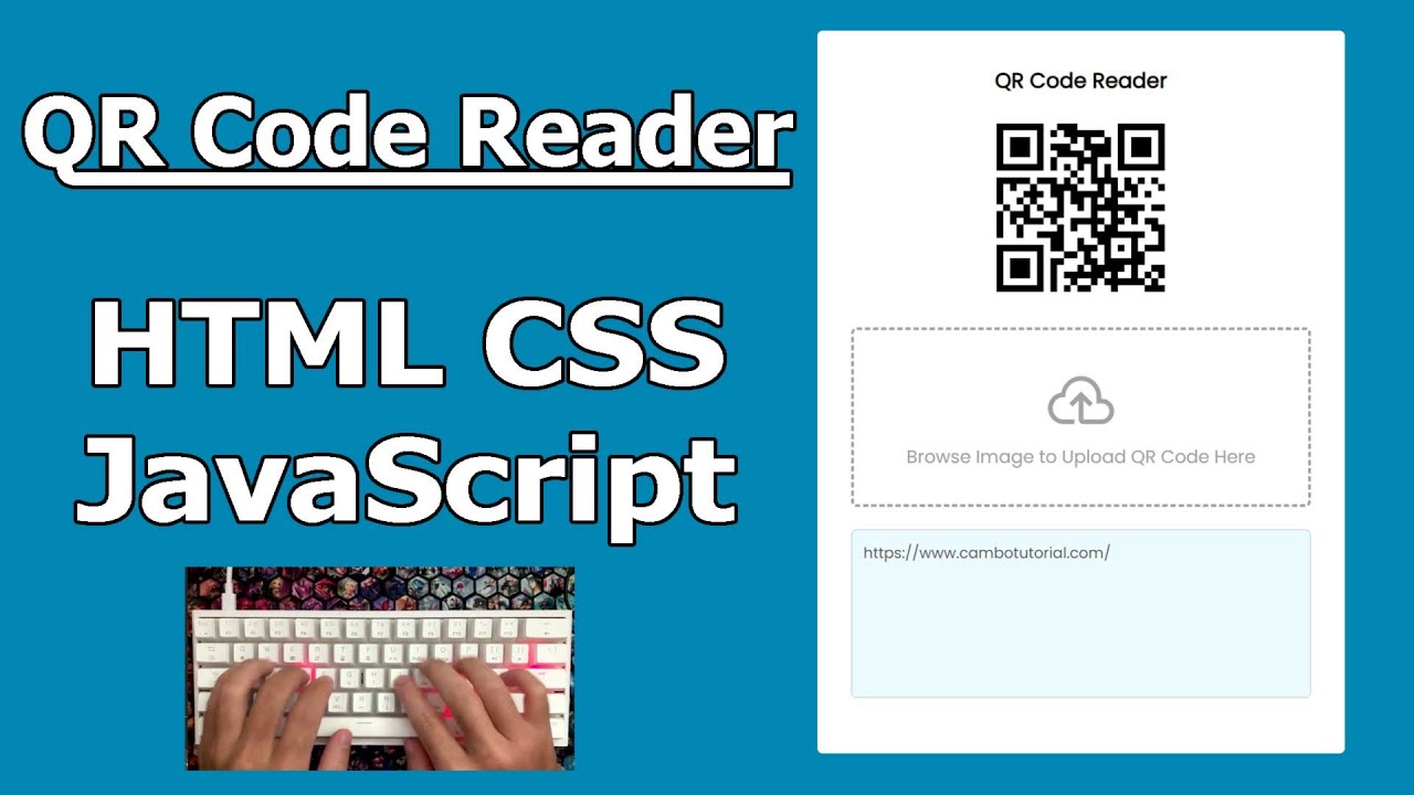 QR Code Reader using JavaScript HTML CSS ASMR - No Talking
