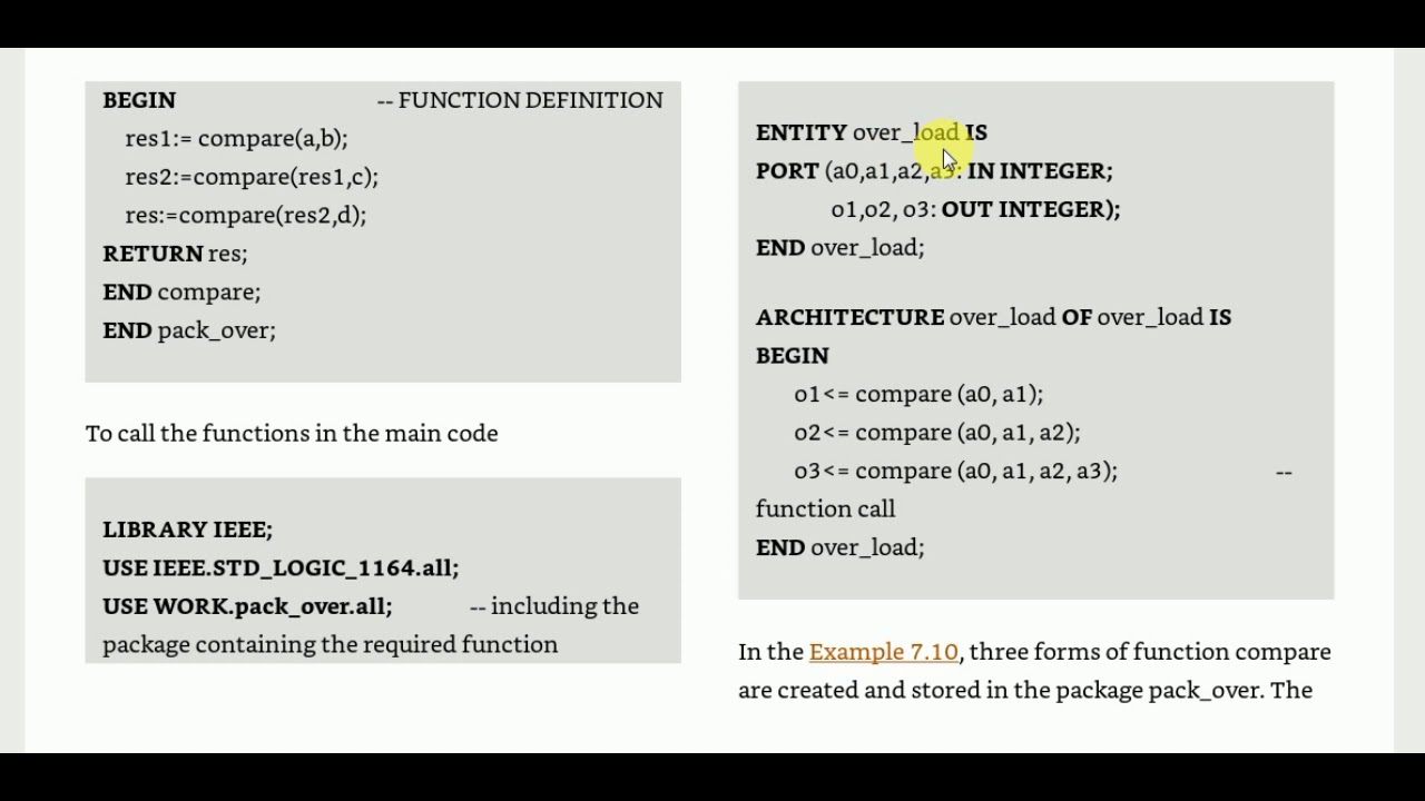 VHDL Tutorial- Function overloading