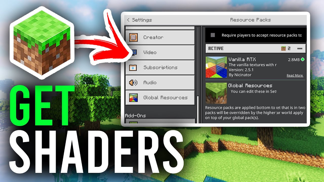 How to Install Shaders in Minecraft Bedrock Edition - Minecraft