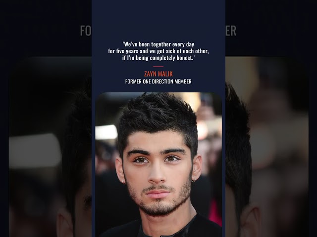 Zayn Malik speaks up on One Direction exit: 'We got sick of each other'