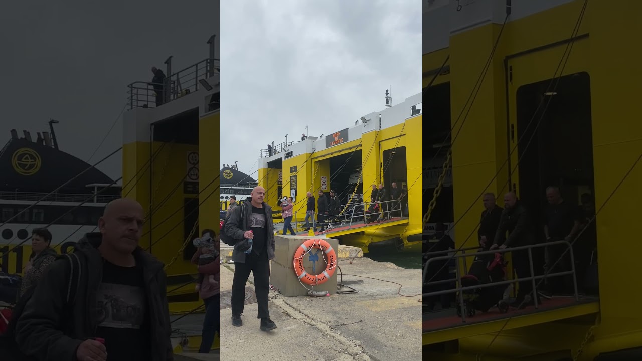 #shorts  The Arrival of Ferry in Killini port from Zakynthos island #short #travel  #shortsviral