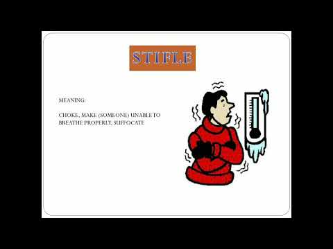 STIFLE- Meaning, Synonyms, Antonyms, Examples with pictures