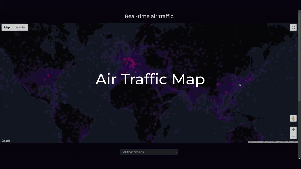 Air Traffic Map presentation  | Google Maps Platform Hackathon