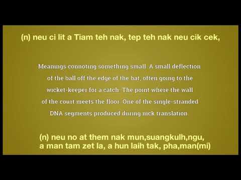Nick meaning in English Ngawn