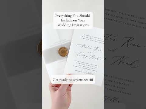 ✨ Wedding Invitation Wording 101 ✨