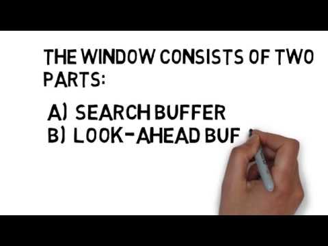 Sliding window in the LZ77algorithms