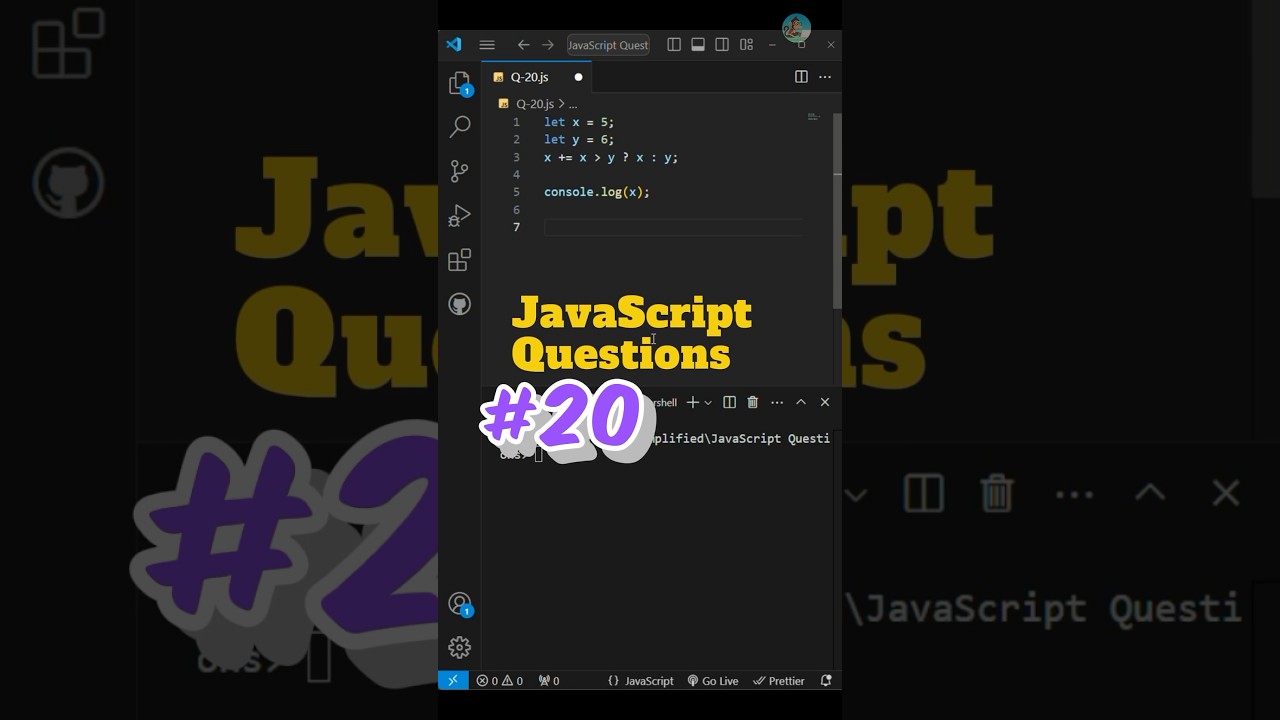 #20 : JavaScript Questions Series #coding #webdevelopment #codingsimplifiedspace #javascripttutorial