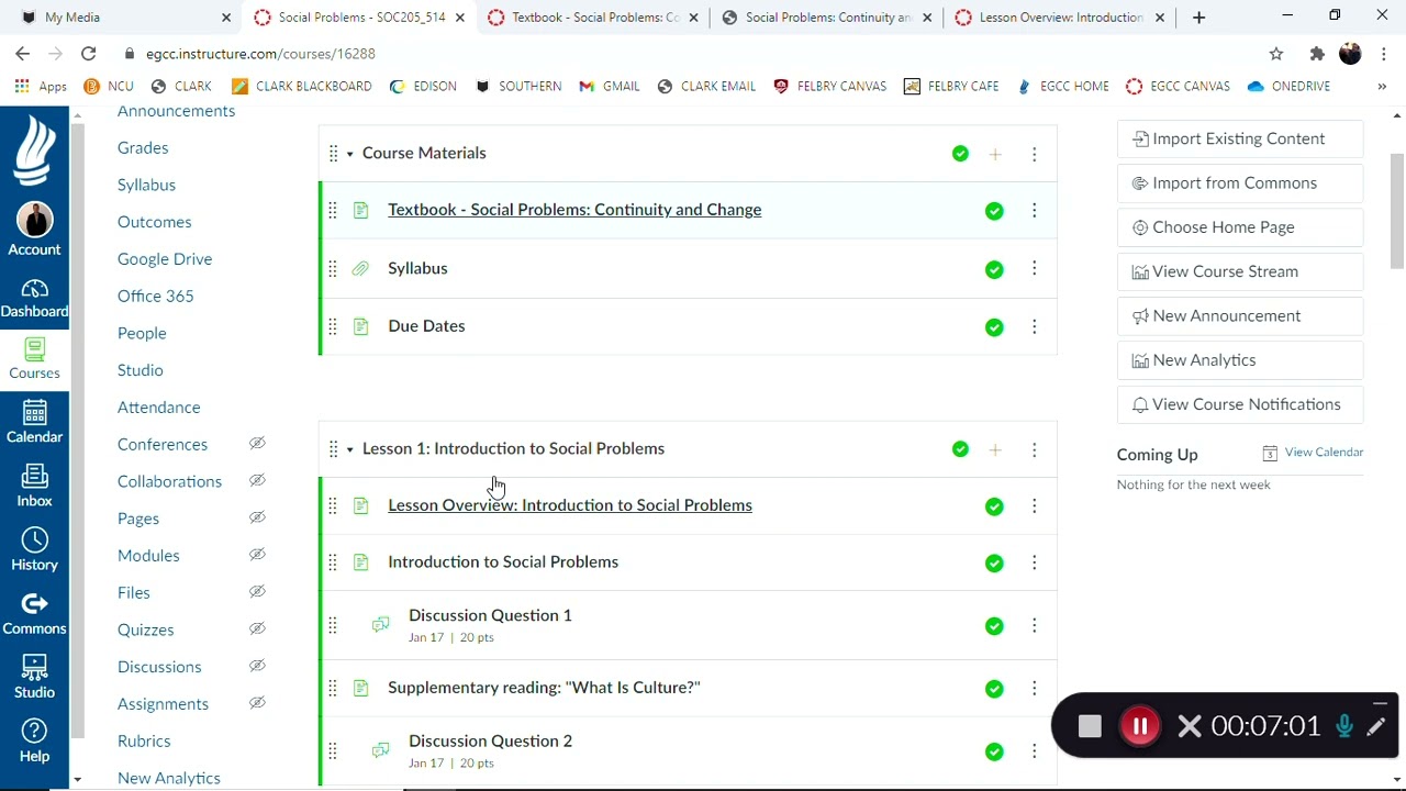 EGCC SOCIAL PROBLEMS WEEK 1 KEY CONCEPTS AND ASSIGNMENT OVERVIEW