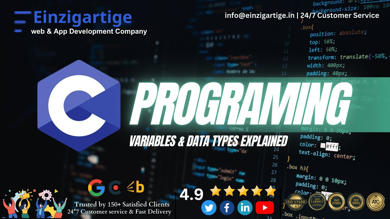 C Programming for Beginners - Part 3 | Variables & Data Types Explained Clearly