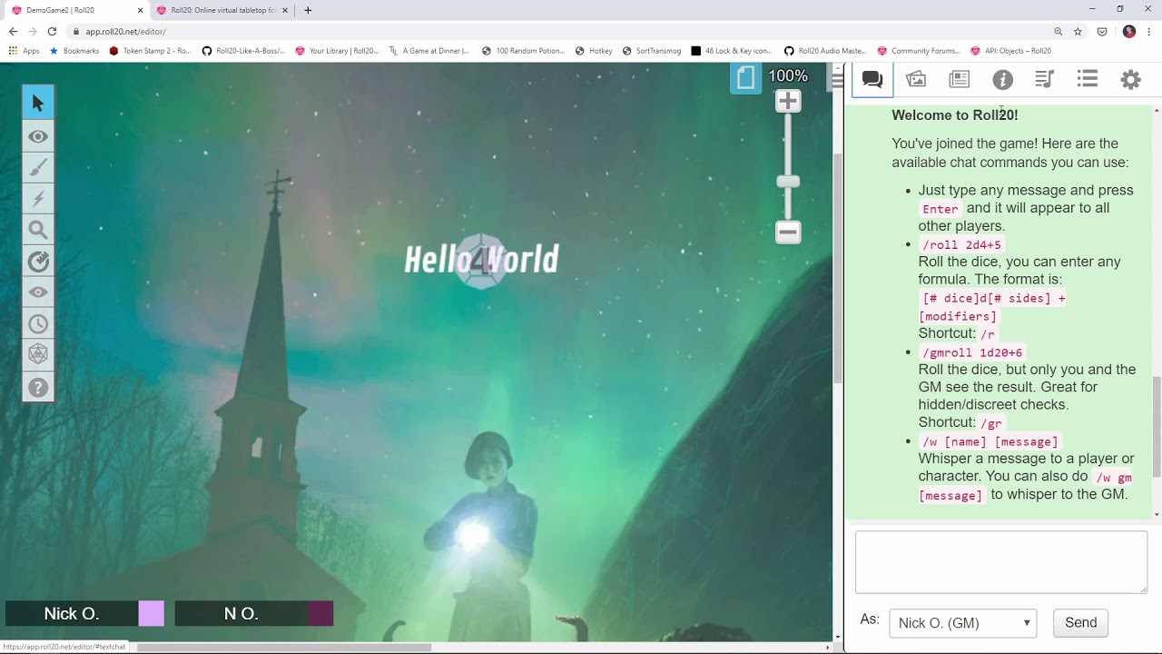 Displaying Loading Screen Type Messages: A Roll20 API Scripting Tutorial