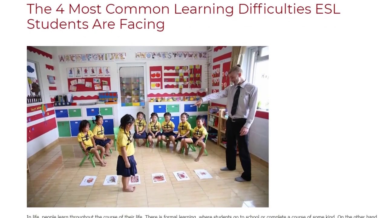 The 4 Most Common Learning Difficulties ESL Students Are Facing | ITTT TEFL BLOG