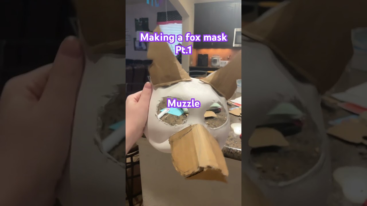 Pt.1 of making a fox mask {#therian #antizoo}