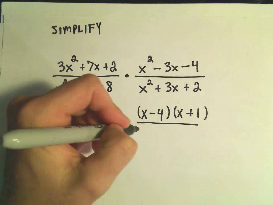 Rational Expressions:  Multiplying and Dividing.  Ex 2
