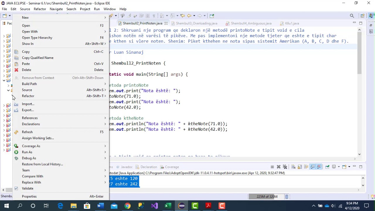 Video Tutorial - Metodat
