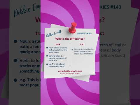 track or tract? | Tricky Quickies 143 #grammar #TrickyWords #shorts