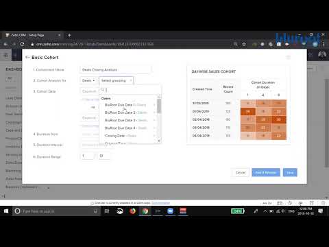 Use a Cohort Chart (Zoho CRM)