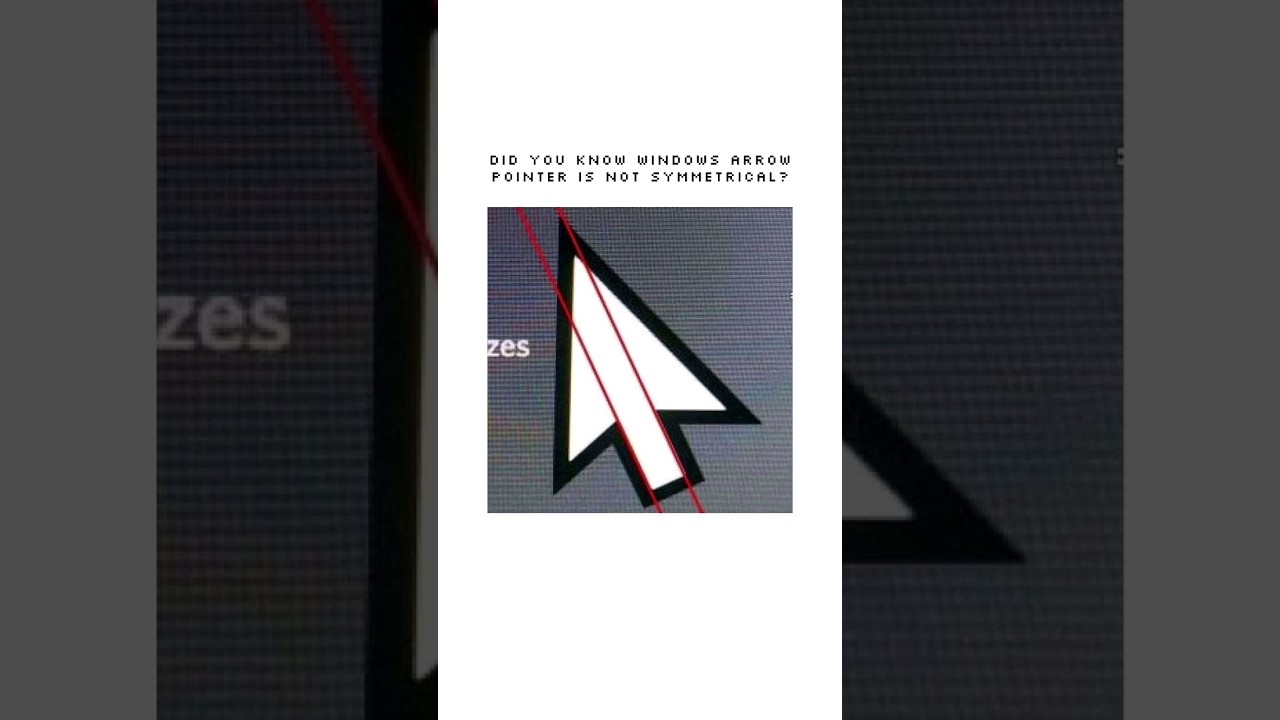 This is why windows arrow pointer isn't symmetrical | #shorts