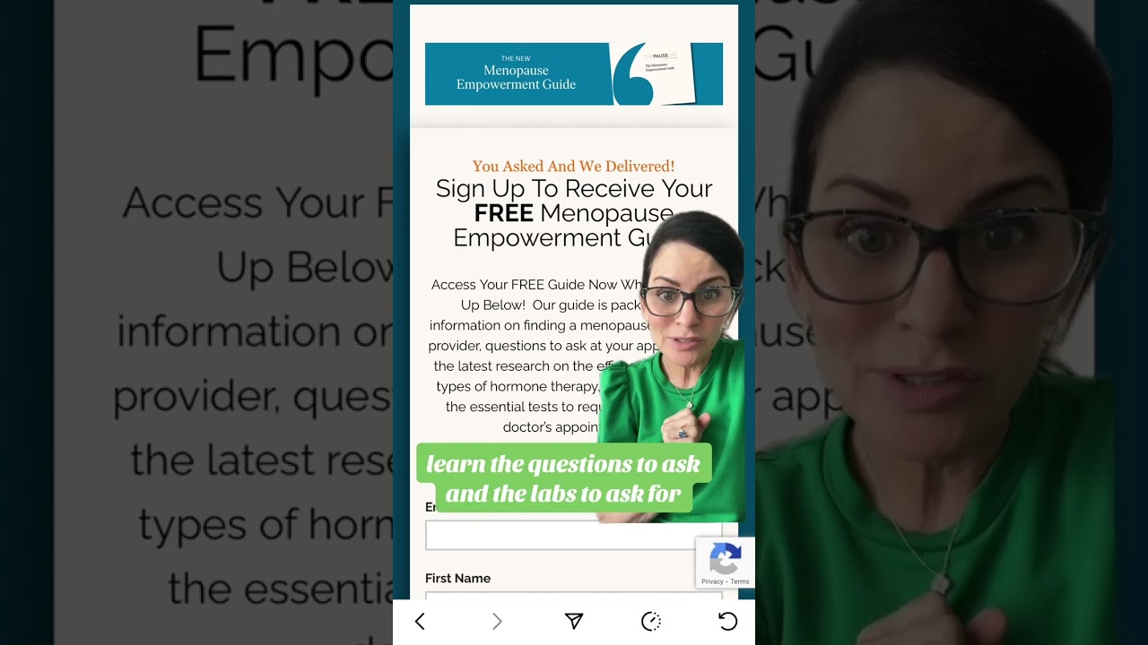 Free resources for Perimenopause and Menopause: Link to the guide is in the description