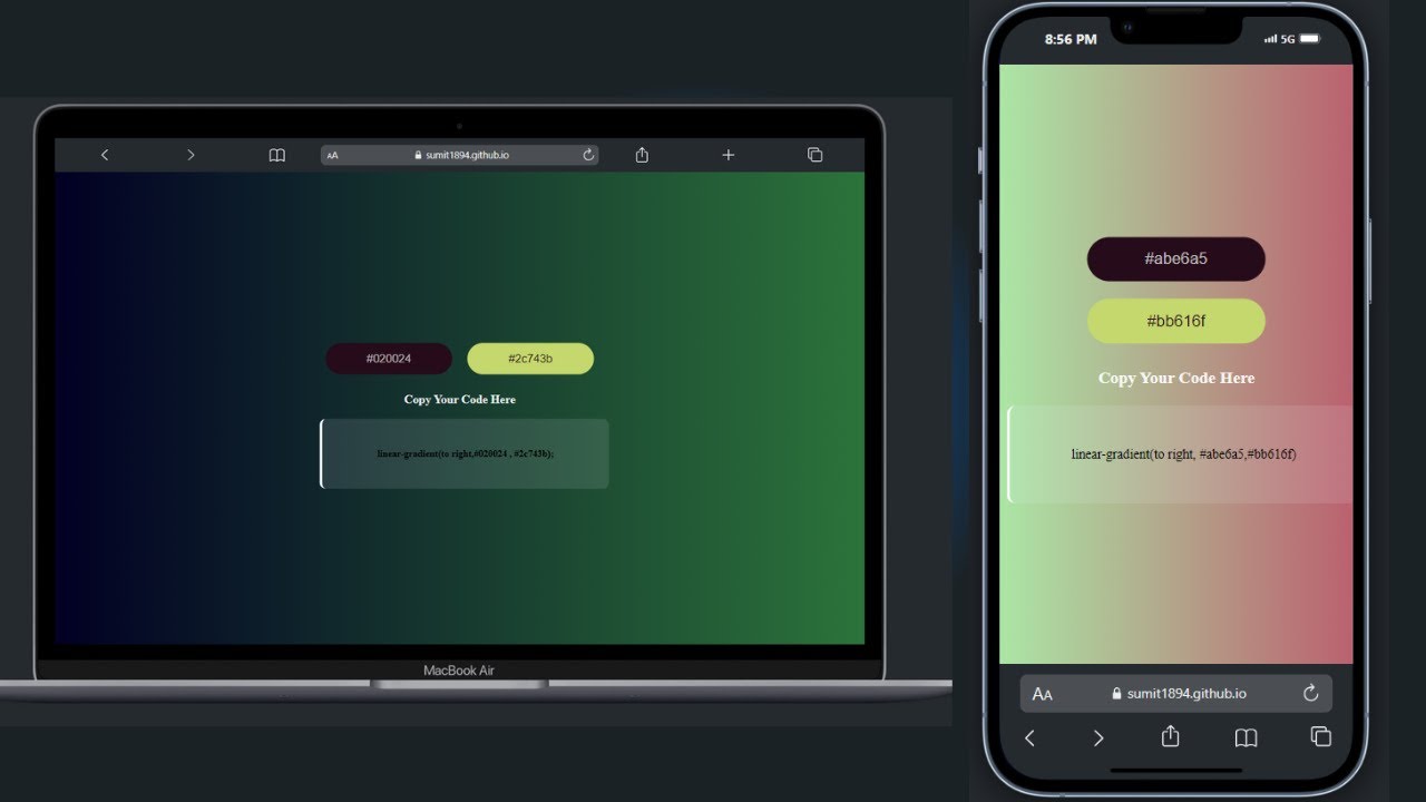 Gradient Generator Project - Crafting Stunning Color Transitions!