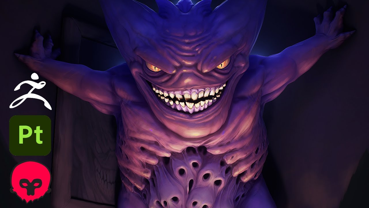 How to MAKE POKEMON in Zbrush and Substance Painter | Gengar