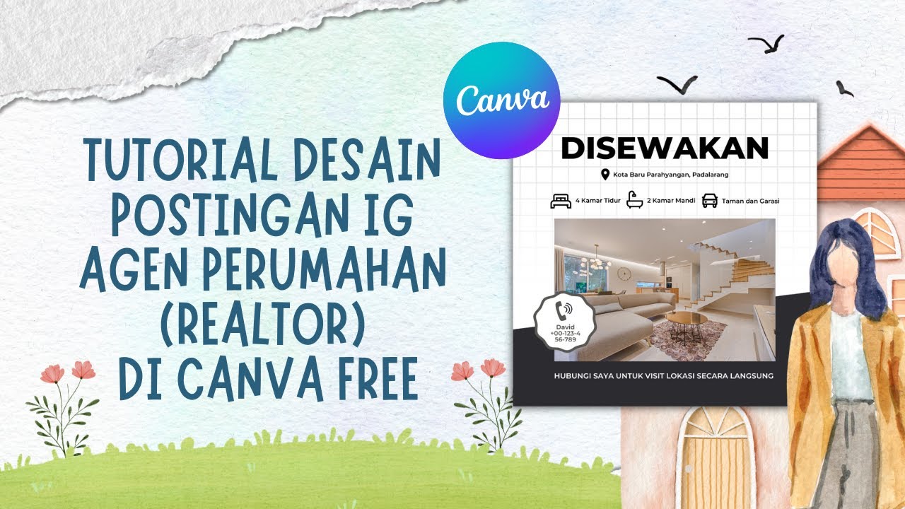 Tutorial Postingan IG Agen Properti (Realtor) di Canva FREE