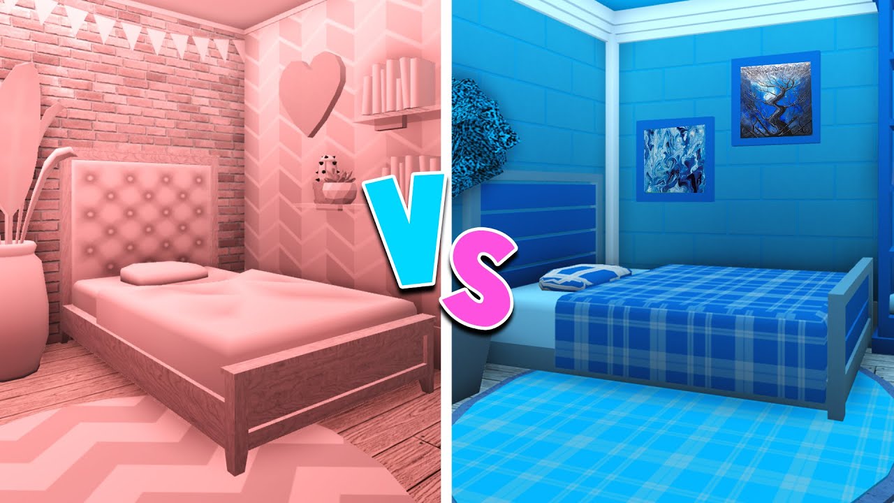 Sister Vs Brother ONE COLOR Build Off! (Roblox Bloxburg)